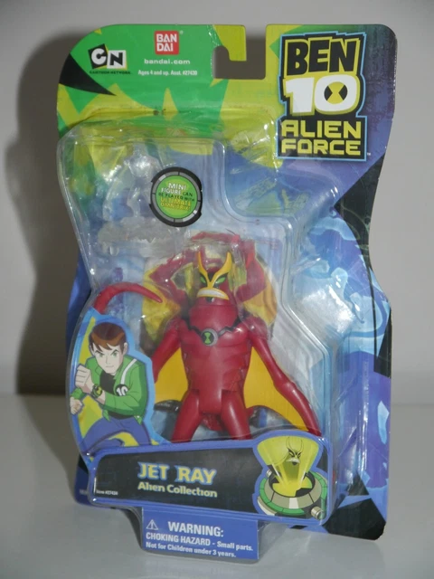 BEN 10 ALIEN FORCE JET RAY Figure with Card Bandai NEW (read ...