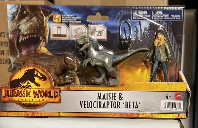 JURASSIC WORLD DOMINION Maisie & Velociraptor Beta Lystrosaurus - NEW ...