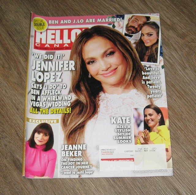 HELLO CANADA 2022 magazine Jennifer Lopez CHRIS PRATT Chantal Thomass ...