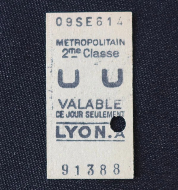 ANCIEN TICKET PARIS métro RATP 1946 LYON A Metropolitain 15 EUR 4,50 ...