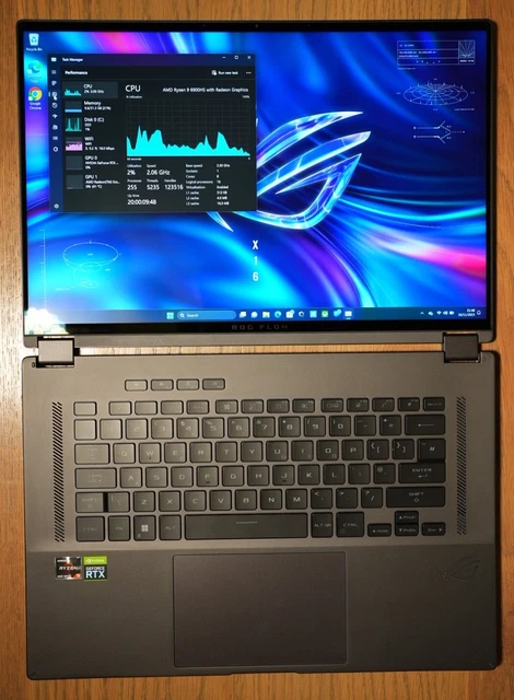 ASUS ROG FLOW X16 16" 165Hz Ryzen 9 6900HS 32 GB GeForce RTX 3070 Ti ...