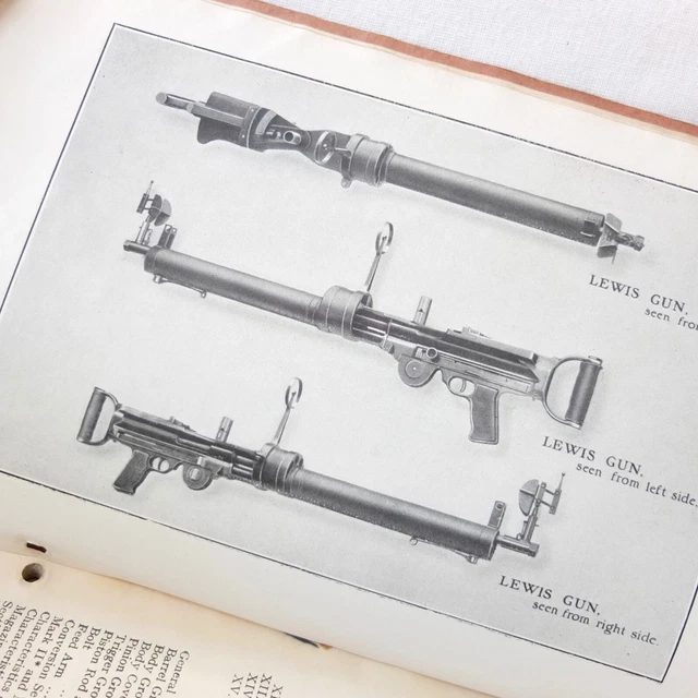 WW1 RFC RAF Lewis Machine Gun Manual Royal Flying Corps Air Force ...