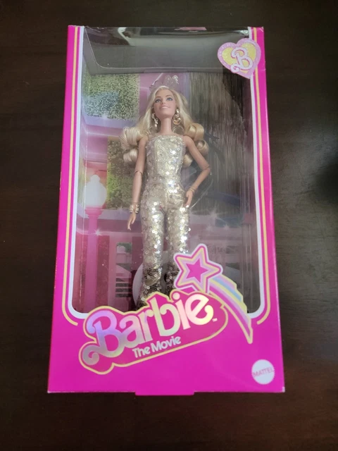 BARBIE THE MOVIE Margot Robbie as Barbie in Gold Disco Jumpsuit US ...