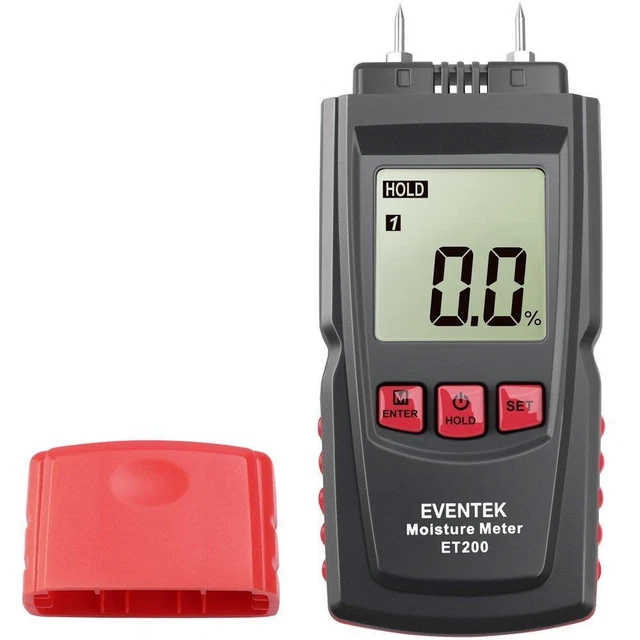 MOISTURE METER TESTER Digital detector Humidity measuring Wood/Building ...