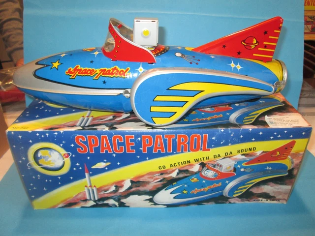 GIOCATTOLI D'EPOCA IN latta ASTRONAVE SPACE PATROL GO ACTION WITH SOUND.(SA) EUR 89,99 - PicClick IT