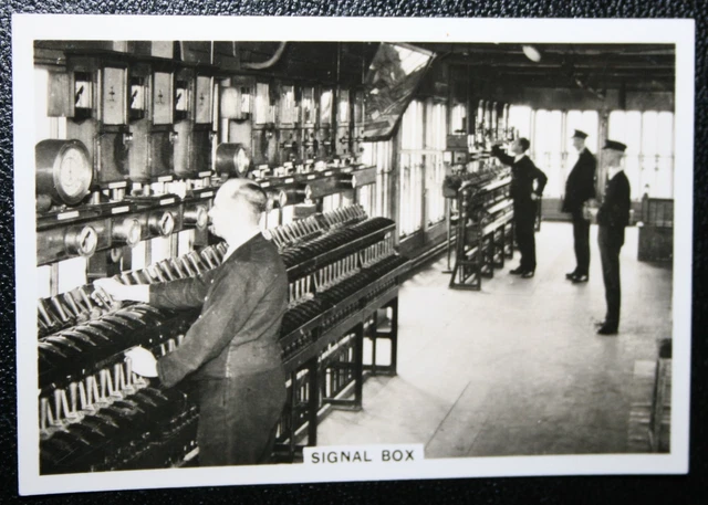LMS POWER OPERATED Signal Box Interior Vintage 1930's Photo Card EE25 £ ...