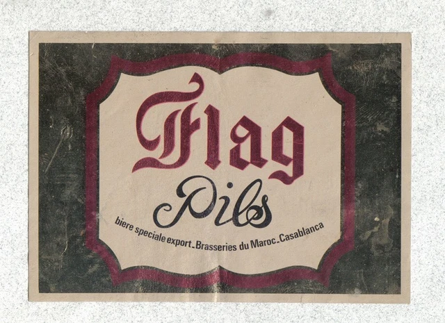 BEER LABEL - Morocco (Africa) - "Flag Pils" - Casablanca $8.99 ...