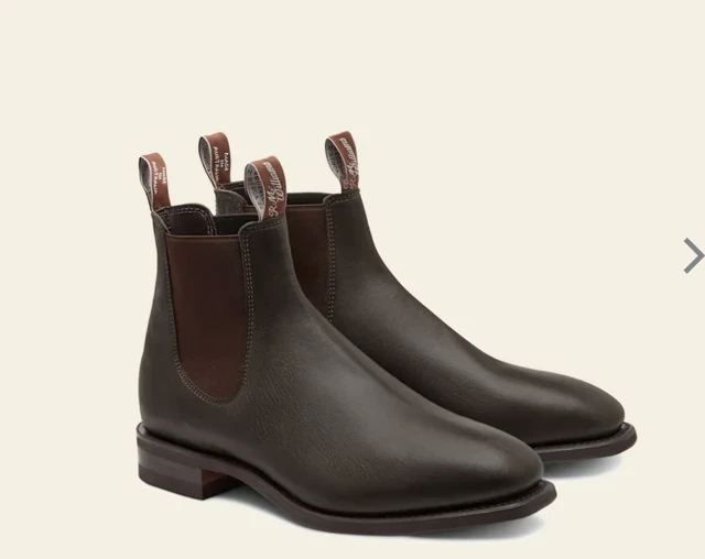 RM WILLIAMS KANGAROO Comfort Craftsman 13US 12G Chestnut Leather Boots ...