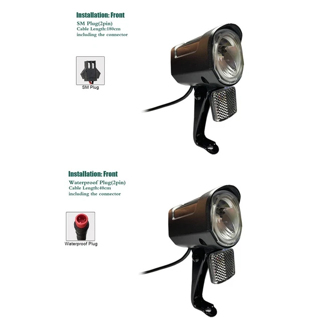 CONNECTEUR SM RÉGLABLE phare de vélo électrique pour vélo électrique DEL fe EUR 23,00 - PicClick FR