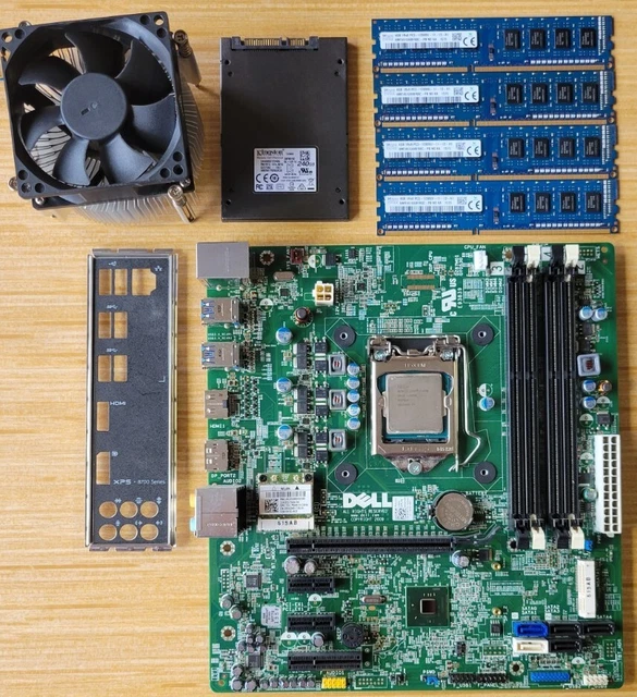 DELL 0KWVT8 XPS 8700 Motherboard I7-4790 16GB-RAM 240GB SSD I/O-Shield ...
