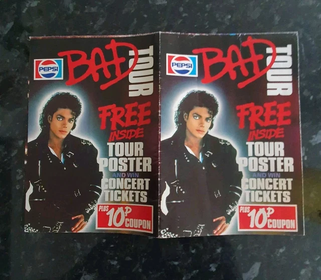 MICHAEL JACKSON “BAD” era Fold Out Promo Poster £14.00 - PicClick UK