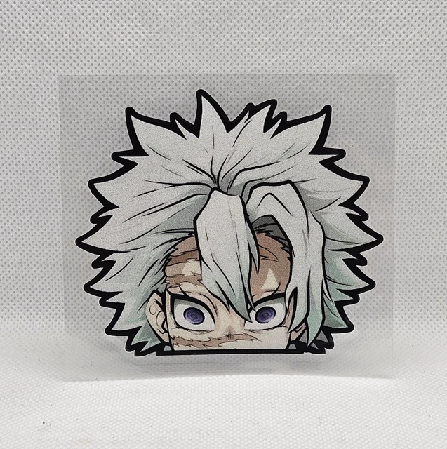 DEMON SLAYER FLASHY Sanemi Anime Window Peeker JDM Vinyl Decal Sticker ...