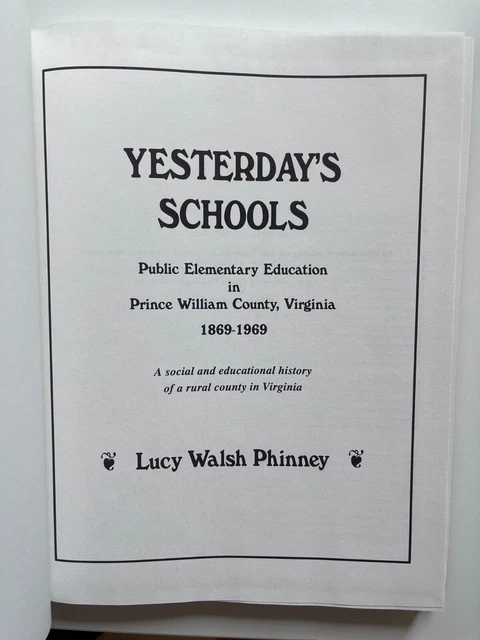 PRINCE WILLIAM COUNTY Virginia Elementary Schools VA Genealogy Family ...