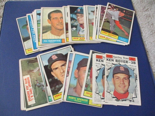 1961 TOPPS BASEBALL St Louis Cardinals 48 Card Lot $54.83 - PicClick AU