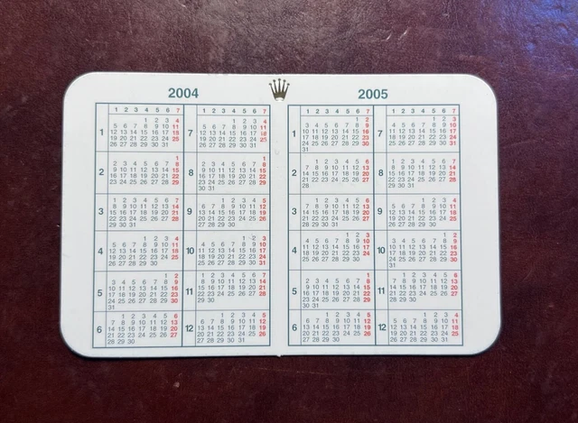 ROLEX CALENDAR CALENDARIO Anno 2004 2005 Raro Originale Vintage EUR 60 ...