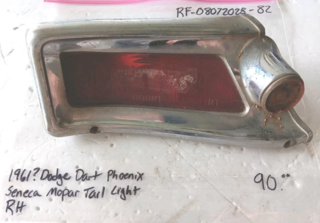 ORIGINAL 1961(?) DODGE Dart Phoenix Seneca Mopar(?) Tail Light - RH ...