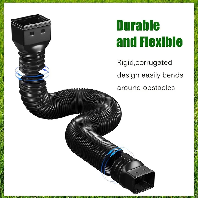 EXPANDABLE 21-60& FLEX Drain Downspout Extension Rain Flexible Pipe Spout A8K9 £13.83 - PicClick UK