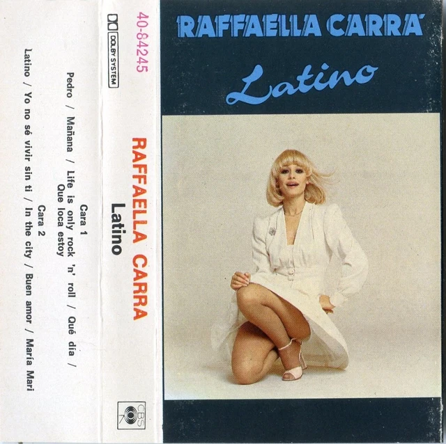 RAFFAELLA CARRA &LATINO& Spagna Cassetta K7 Mc Alb Audio Tape Spain '80 ...