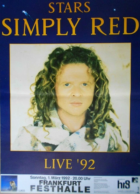 SIMPLY RED 1992 TOUR - orig. Concert Poster - Konzert Plakat - DIN A1 ...
