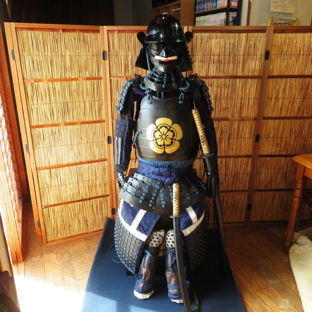 JAPANESE SAMURAI ARMOR Yoroi Wearable Life-size Antique with 2 replica ...