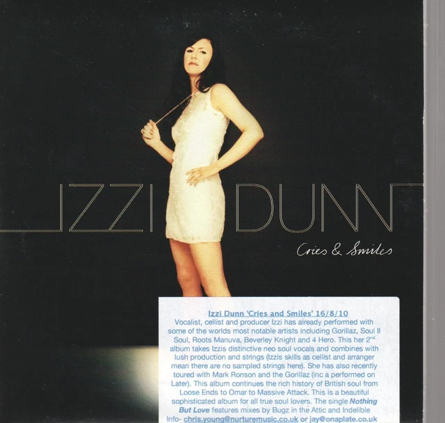 IZZI DUNN CRIES and Smiles CD UK Idunnit 2009 promo in card sleeve ...