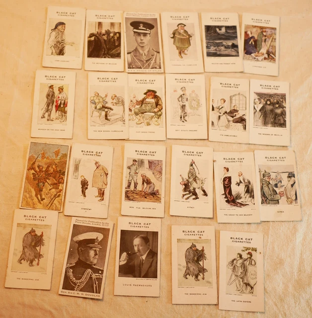 LOT DE 23 cartes cigarettes CARRERAS première guerre mondiale WWI ref ...