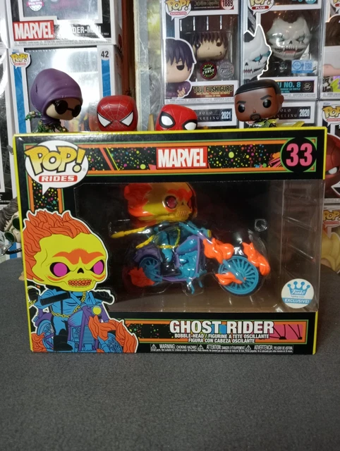 FUNKO POP RIDES Marvel Blacklight Ghost Rider 33 funko shop exclusive ...