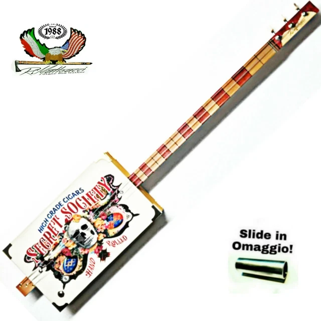 SECRET SOCIETY 3TPV Cigar Box Guitar Matteacci's Made in Italy £110.95 ...