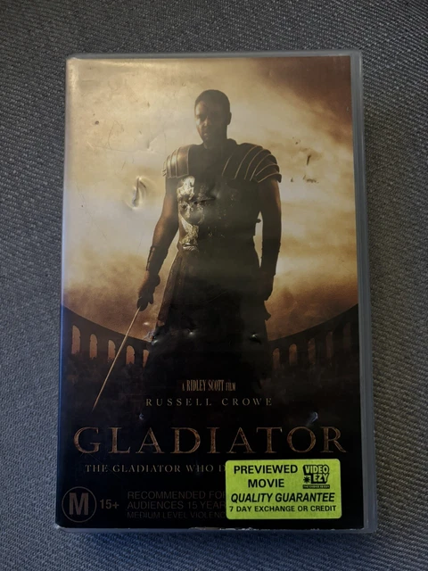 GLADIATOR VHS VIDEO Tape Russell Crowe Joaquin Phoenix Big Box EX ...