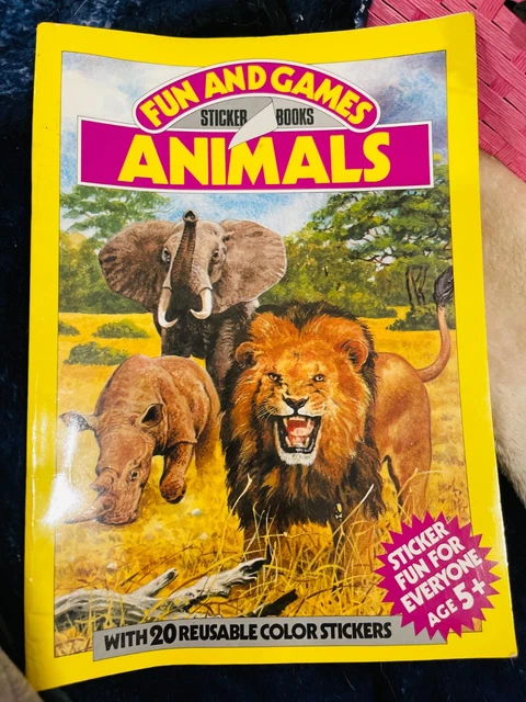 FUN AND GAMES animals sticker book 083170327x wild animals 1989 gallery ...
