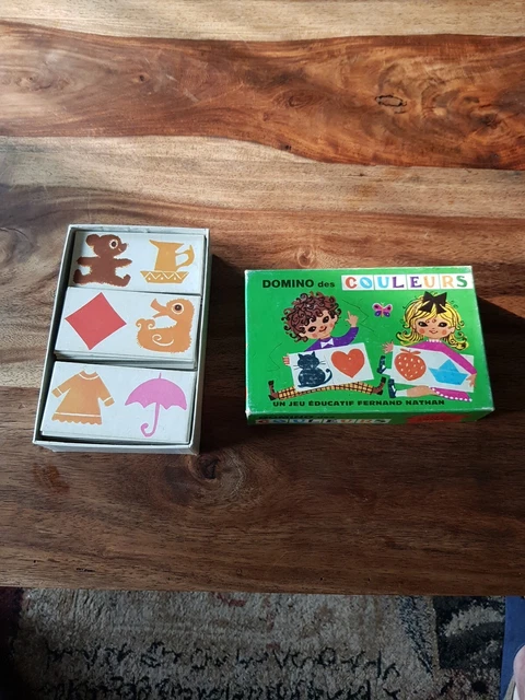 JEU DE SOCIETE/DOMINO DES COULEURS ANNEES 70 Manque 1 Carte /36 EUR 3 ...