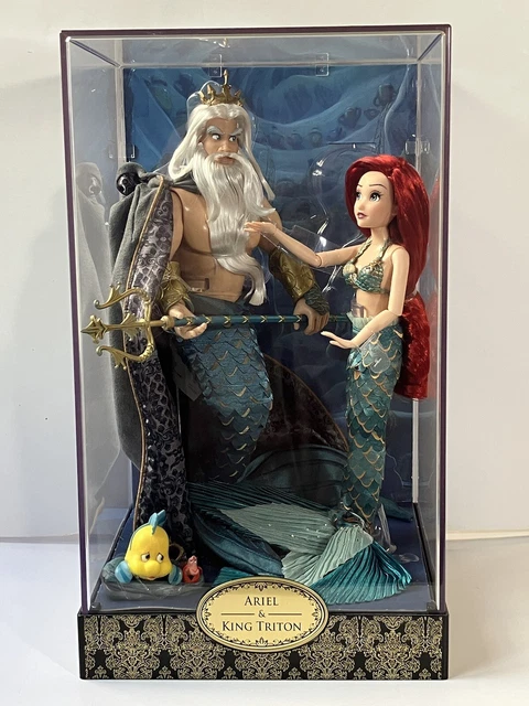 DISNEY FAIRYTALE DESIGNER Ariel and King Triton Limited Edition Doll ...