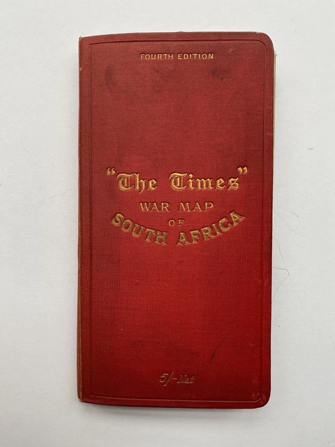 RARE VINTAGE THE Times War Map of South Africa Linen Backed Folding Map ...
