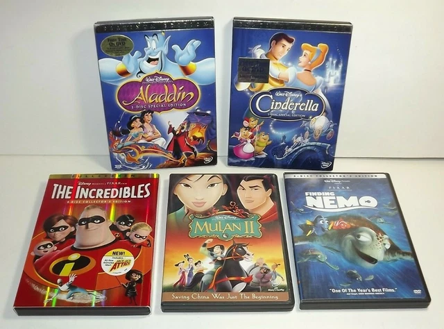 LOT OF 5 Disney Animated DVD Classics Platinum Movies CINDERELLA ...