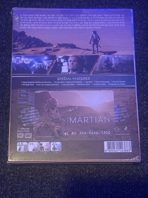 NEW THE MARTIAN 3D Full Slip SteelBook Blu-ray Kimchi DVD [2015](Korea ...