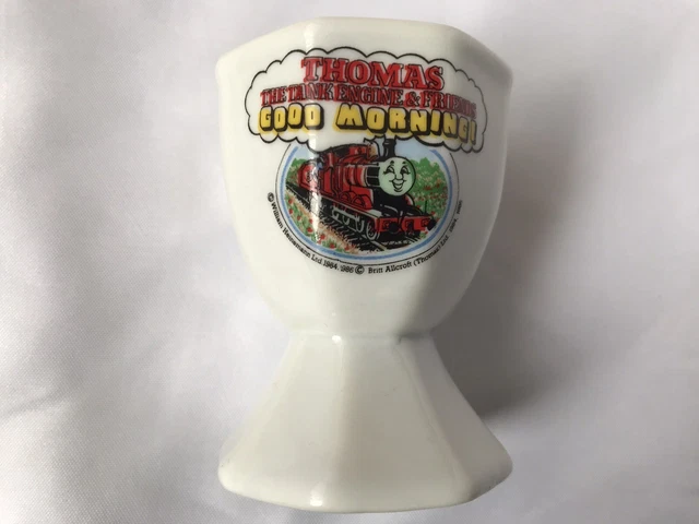 THOMAS THE TANK Engine Good Morning! Ceramic Egg Cup Vintage 1986 Britt ...