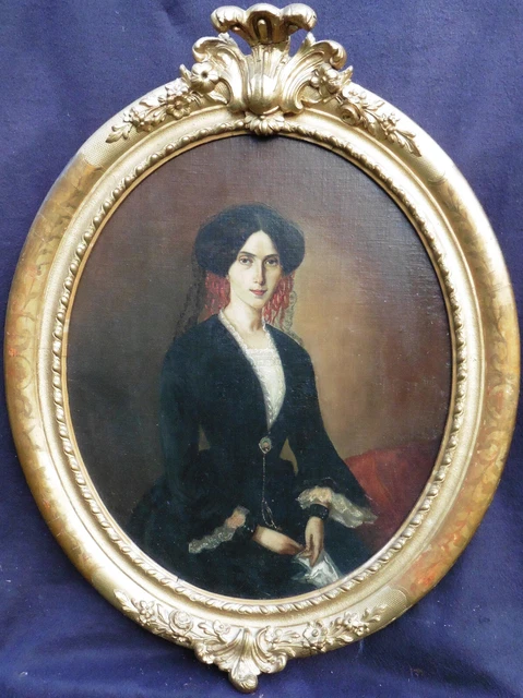 PORTRAIT DE FEMME Epoque Second Empire Huile/Toile du XIXème siècle EUR 580,00 - PicClick FR
