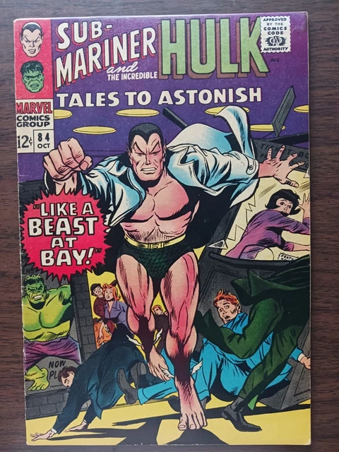 TALES TO ASTONISH #84 (1966) Hulk Sub-Mariner Stan Lee Gene Colan VG/F ...