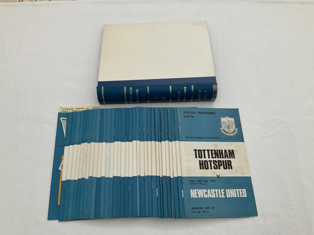 TOTTENHAM HOTSPUR F C 1971-72 Official Home Programmes X 33 And ...