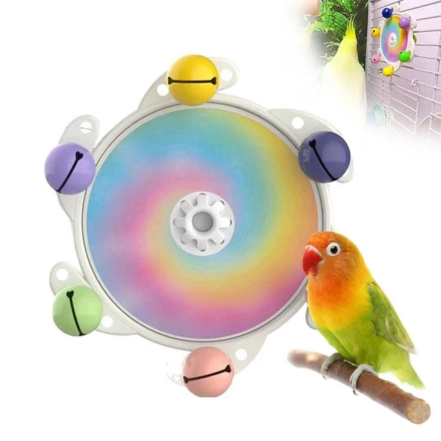 PARROT CHEWING FLYING saucer wheel self-entertainment toy Bird Toys,↴ ...