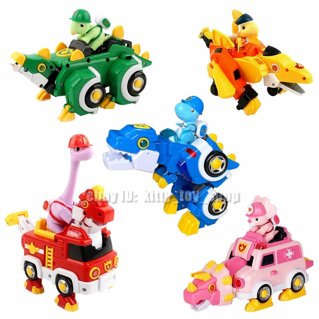 SUPER DINO DINOSAUR Transform Vehicle Toy Car T-Rex Triceratops Figure ...