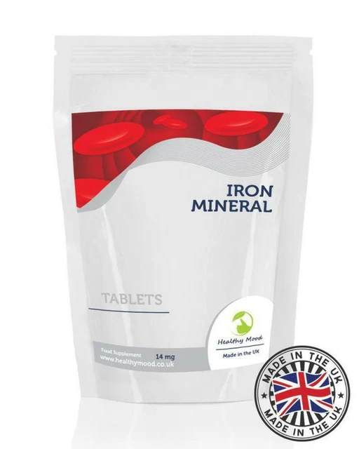 IRON MINERAL 14MG 1000 Tablets Pills Supplements Hemoglobin £55.48 ...