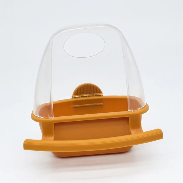 BIRD FEEDER FOR Cage with Perch Dispenser No Mess Plastic Container $17 ...