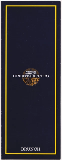 VENICE SIMPLON ORIENT Express Brunch Menu Card Train 1990s £8.99 ...