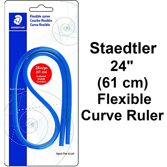 STAEDTLER FLEXIBLE CURVE Ruler 24 Inches 61 cm Graduated 97160-24BK $8. ...