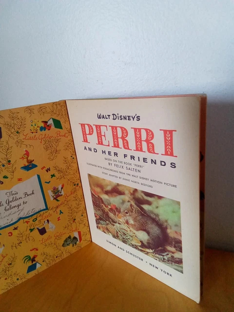 WALT DISNEY'S PERRI AND HER FRIENDS-adapted by A. N. BEDFORD-HC-1956-"B ...