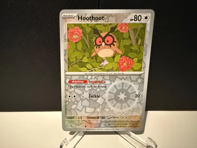 2025 POKEMON TCG Hoothoot 077 Prismatic Evolutions Reverse Holo Card ...