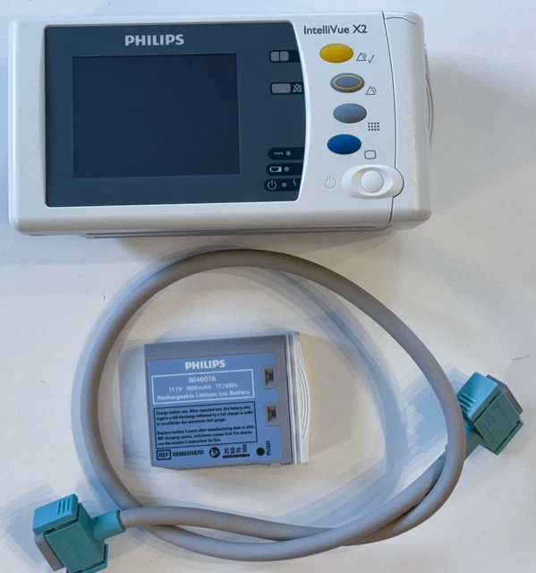 PHILIPS INTELLIVUE X2/MP2 Monitor Masimo mit Ladekabel und Ersatzakku ...