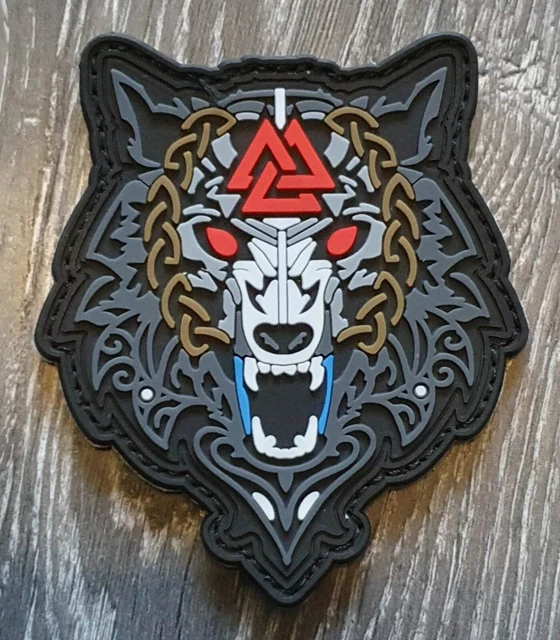 VIKING WOLF HOOK ONLY PVC Patch 9cm x 7.7cm Tactical/Morale Norse FREE P&P £5.29 - PicClick UK