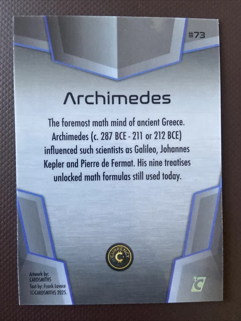 ARCHIMEDES #73 2025 Cardsmiths SPACE Galactic Edition Crystal Sparkle Holo $2.80 - PicClick CA